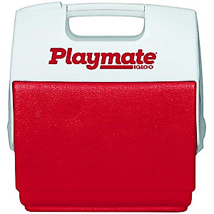 Igloo Red/White, Playmate Pal 7 Quart Personal Sized Cooler, 11.75 x 8.25 x 12-Inch, 7 Qt