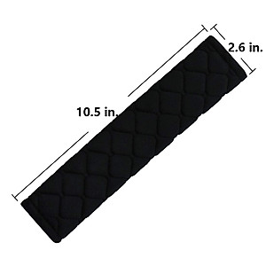 MIRKOO Car Seat Belt Cover Pad, 4-Pack Soft Car Safety Seat Belt Strap Shoulder Pad for Adults and Children, Suitable for Car Seat Belt, Backpack, Shoulder Bag, Laptop Computer Bag(4-Black)