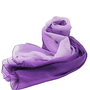 SNUG STAR Cotton Silk Scarf Elegant Soft Wraps Color Shade Scarves for Women (Purple)