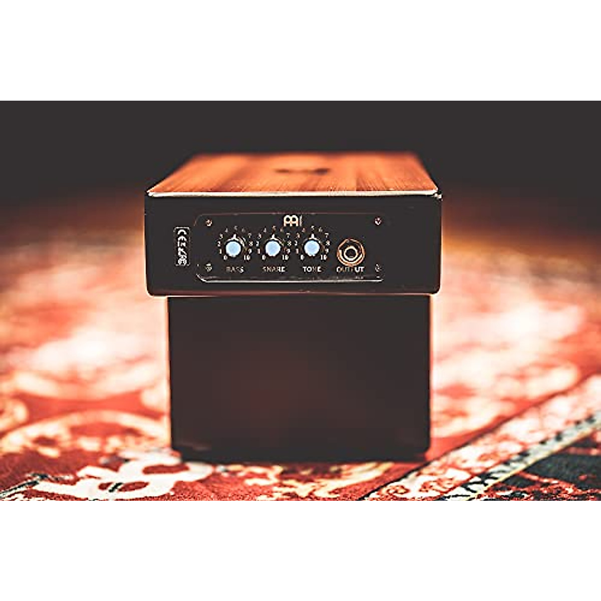 Meinl Pickup Slaptop Cajon Box Drum with Internal Snares and Forward Projecting Sound Ports - NOT MADE IN CHINA - Mahogany Playing Surface, 2-YEAR WARRANTY (PTOPCAJ4MH-M)