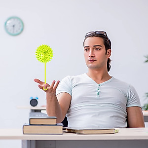 8 Pcs LED Light up Spike Rubber Ball Flashing Light up Bouncy Balls Toy Light up Ball Elastic Light up Sensory Balls Teens Party Favor Sets Soft Colorful Cool Bouncy Stress Ball Fidget Ball Toys