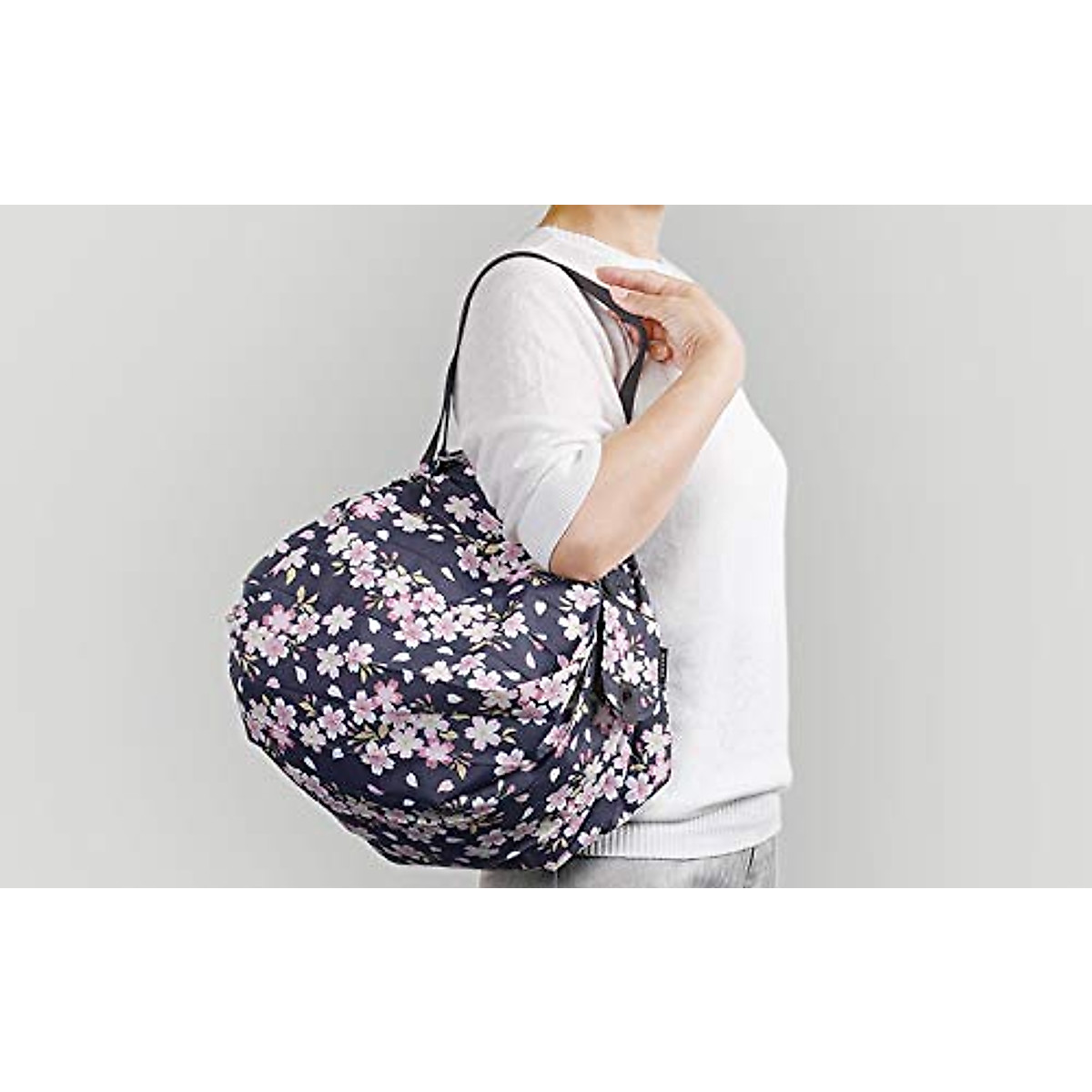 Marna S464OU Shupatto Compact Bag, M, Japanese Fan, Instantly Foldable, Eco Bag, Foldable, Durable, Japanese Pattern