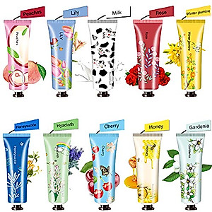 SmoBea 20 Pack x 30ml Plant Fragrance Hand Cream Gift Set, Mini Natural Plant Fragrance Hand Lition Moisturizing Daily Travel Size Hand Cream, Deeply Hydrating & Nourishing Non-Greasy Natural Aloe