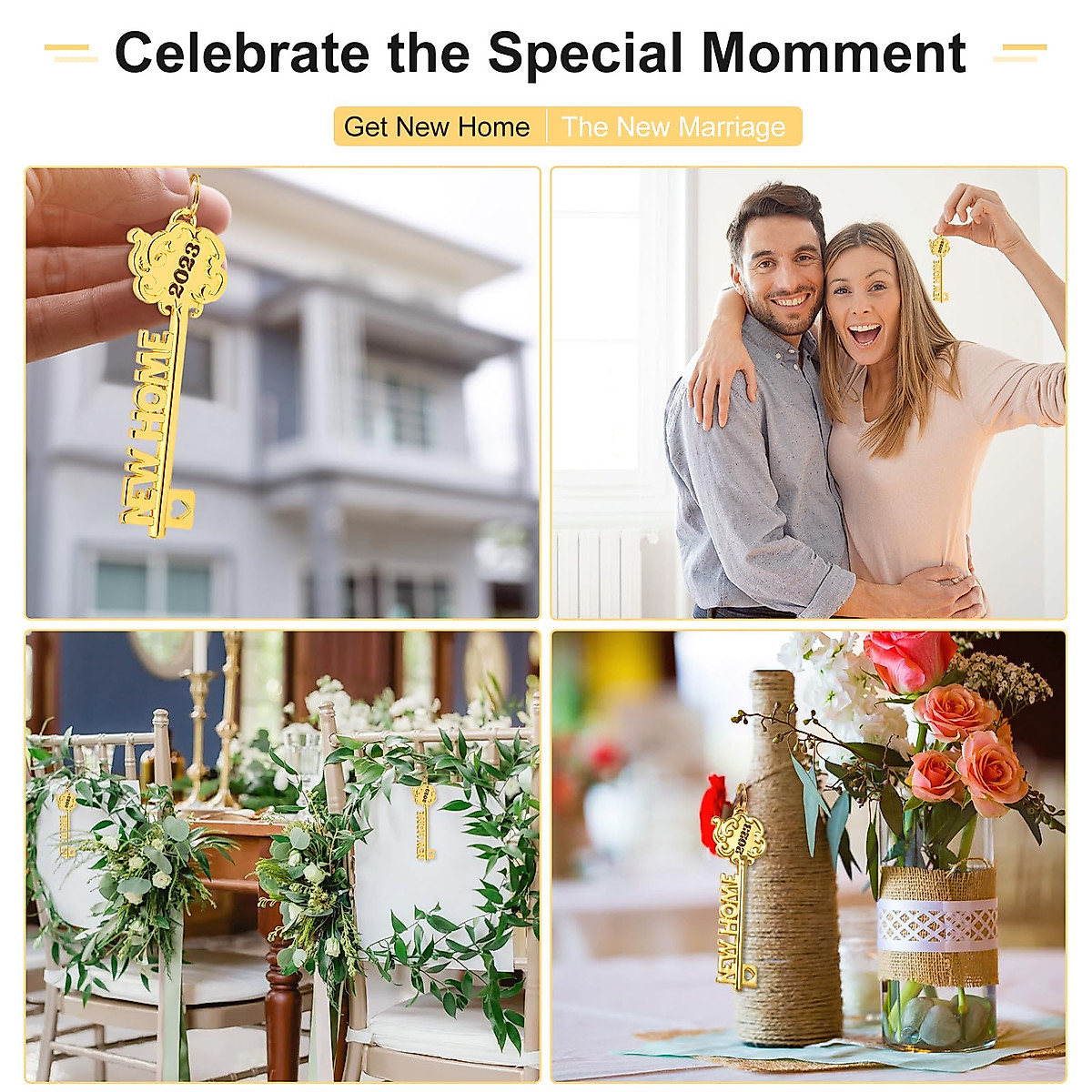 New Home Christmas Ornaments 2023, House Warming Gifts New Home, Our First Christmas Ornaments, Home Keepsake Christmas Tree Hanging Decoration for New Homeowners Gift