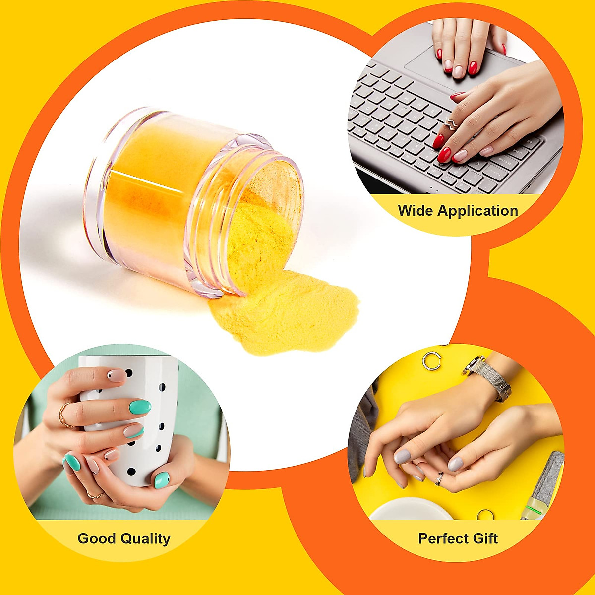 NAUXIU 18 Colors Acrylic Powder, Acrylic Nail Powder Set with 15 Pcs Nail Brushes for Nail Acrylic Powder DIY Valentines Day Christmas Gifts for Women and Girls