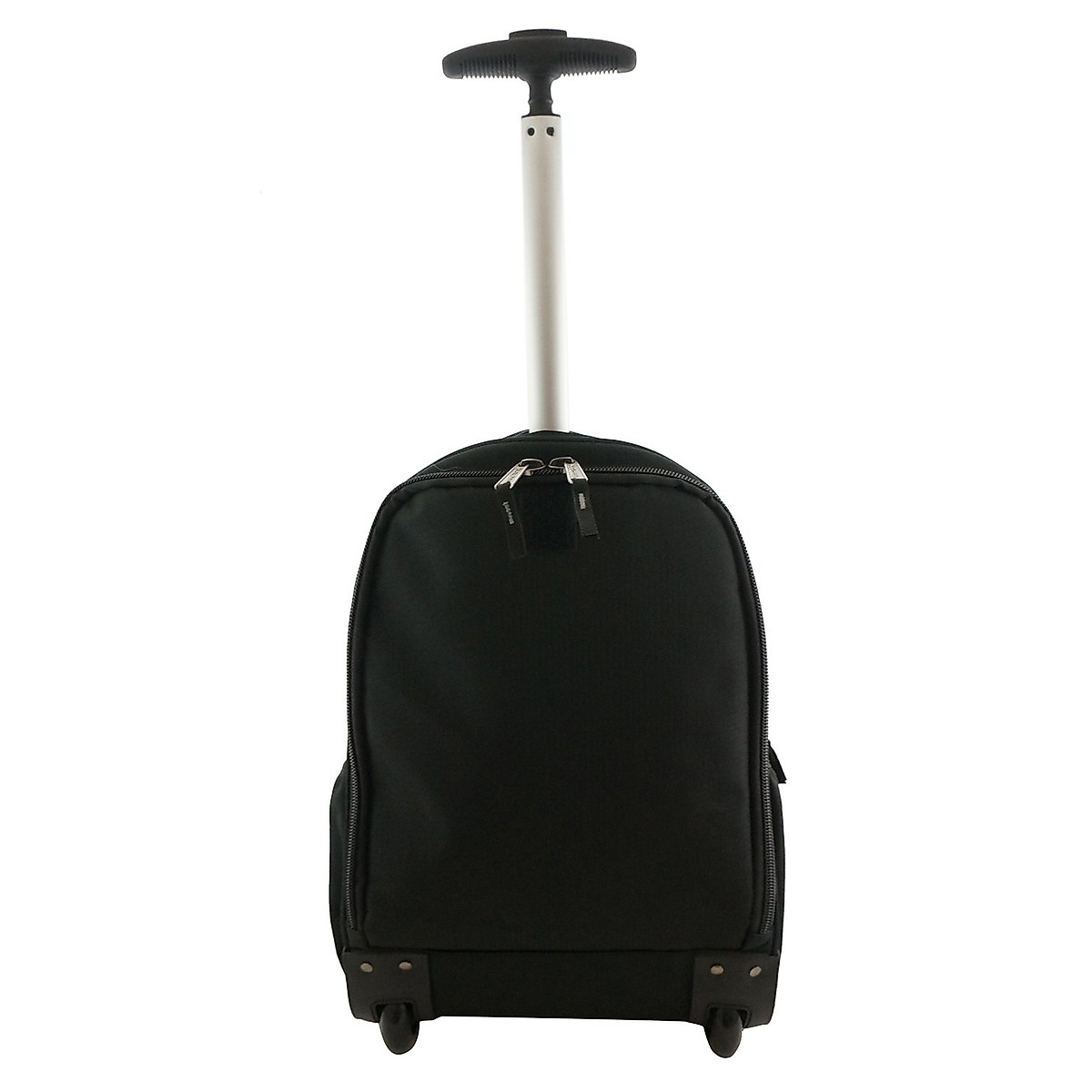 NiceAndGreat Rolling Backpack School Backpacks with Wheels Deluxe Trolley Book Bag Multiple Pockets (Black)