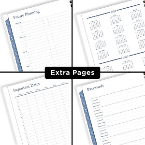 Mead 2024 Weekly & Monthly Planner, 5-1/2" x 8-1/2", Small, 15-Month Customizable, Caprice, Floral, Yellow (1319A-201-24)