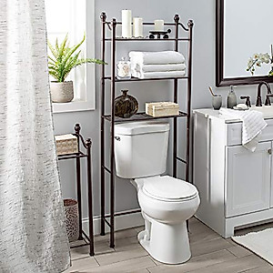 Organize It All 3 Tier Over The Toilet Bathroom Storage Space Saver - Oil Rubbed Bronze (17571W1P)