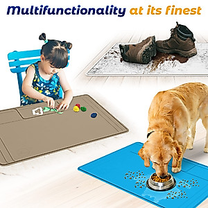 The Original Under Sink Mat - Silicone Waterproof mat, Adjustable, Easy to Clean, Kitchen cabinet liner, Disifenction Surface - 34" x 22" or smaller