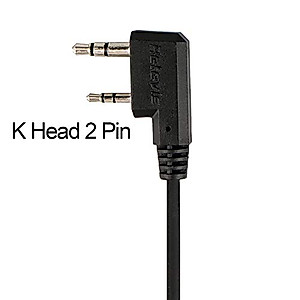 Retevis Case of 10, Two Way Radio Earpiece with Mic Single Wire Earhook Headset Compatible with Baofeng BF-888S UV-5R H-777 RT22 Arcshell AR-5 Walkie Talkies