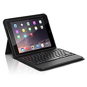 ZAGG ID8BSF-BB0 Messenger Folio Case and Non-Backlit Bluetooth Keyboard for Apple iPad Pro 9.7, iPad 9.7, iPad Air and iPad Air 2 - Compatible with 2018 (G6) and 2017 (G5) 9.7 - Black