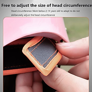 Cute Kids Motorcycle Half Helmet with Cat Ears, Child Ultra-Thin Half Shell Motorcycle Open Face Helmet Youth Moped Cap for 2-14 Years Old ATV Cruiser Scooter Helmet DOT Approved-B||54-60CM