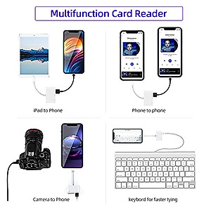 RayCue USB C to Micro SD TF Memory Card Reader, 3-in-1 USB Camera Card Reader Adapter Compatible with iPhone 15,iPad Pro, MacBook Pro/Air, Chromebook XPS, Galaxy S10/S9 and More USB C Devices