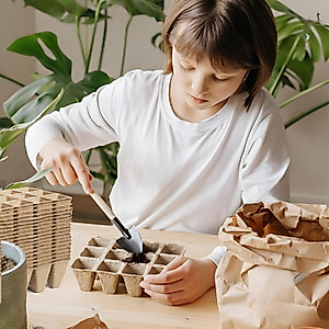 KOAMLY Square Peat Nursery Pots, Biodegradable Herb Seed Nursery Pot Kits, Seedling Pots