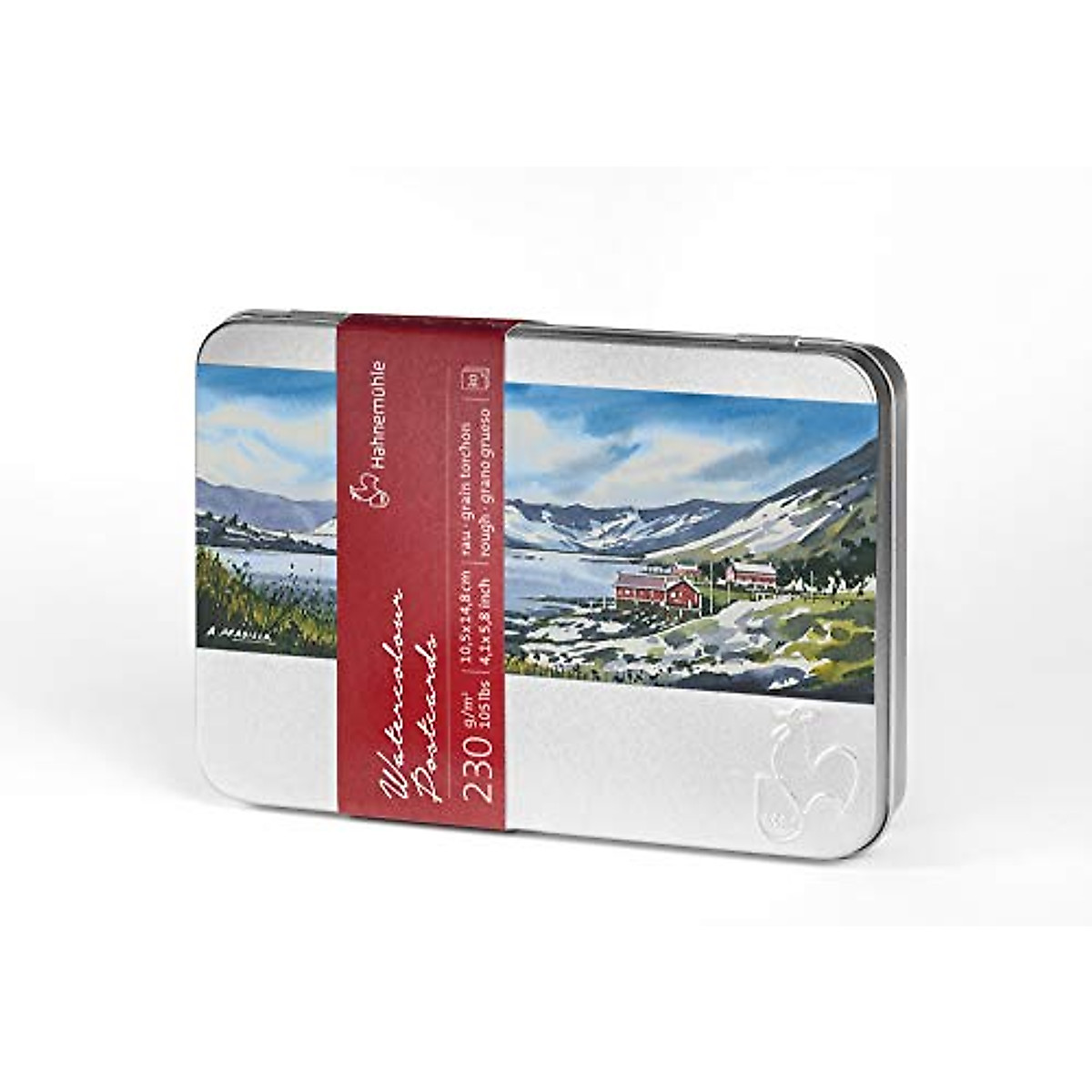 Hahnemühle Postcard Watercolor 230 G/M2, Text. Rough, Metal, Tam 10.5 X 14.8 Cm, 30 fls., Natural White (10650000)