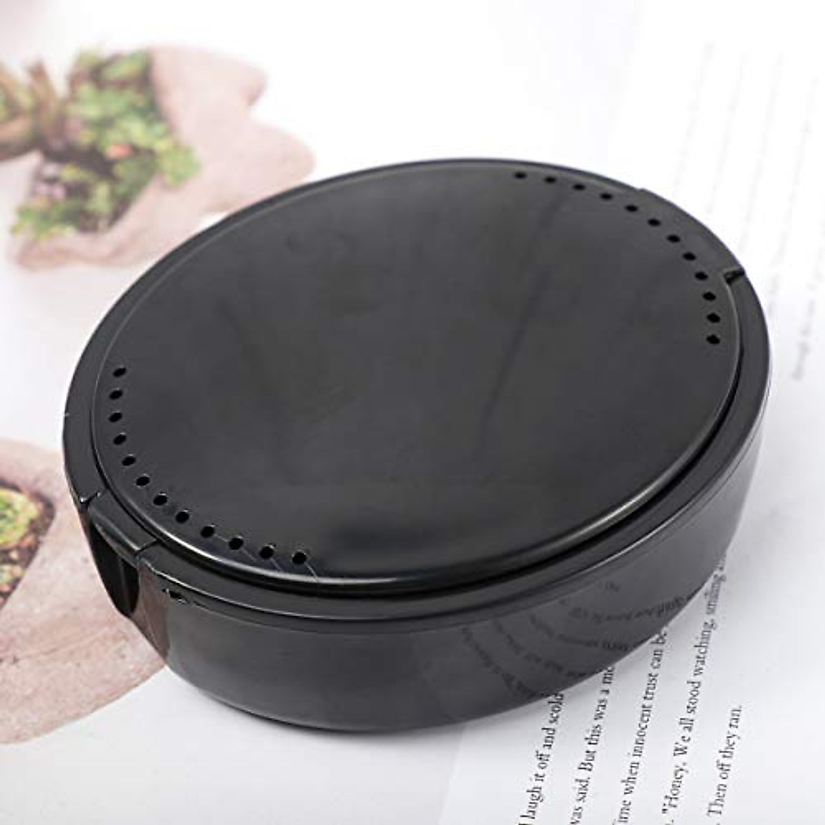 FALOME 2pcs Denture Case Denture Bath Box Denture Retainer Container False Teeth Storage Box with Mirror