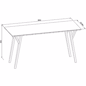 Realspace® Trezza 60"W Writing Desk, Light Oak