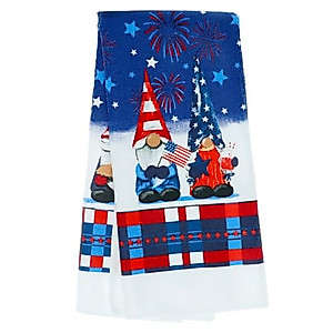 Patriotic Decor - Kitchen Towel Set - Show Your Patriotism with These Beautiful Kitchen Towels - Two Red White and Blue Dish Towels - Americana Home Decoration