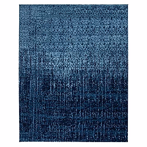 SAFAVIEH Retro Collection Area Rug - 9' x 12', Light Blue & Blue, Modern Abstract Design, Non-Shedding & Easy Care, Ideal for High Traffic Areas in Living Room, Bedroom (RET2770-6065)