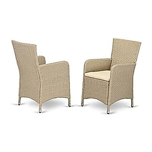 East West Furniture HLUC153V Wicker Patio Chairs