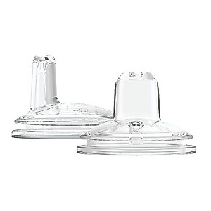 Dr. Brown's Milestones Wide-Neck Sippy Spout Bottle with 100% Silicone Handles, Easy-Grip Handles with Soft Sippy Spout, 9oz/270mL, Light-Blue, 1-Pack, 6m+