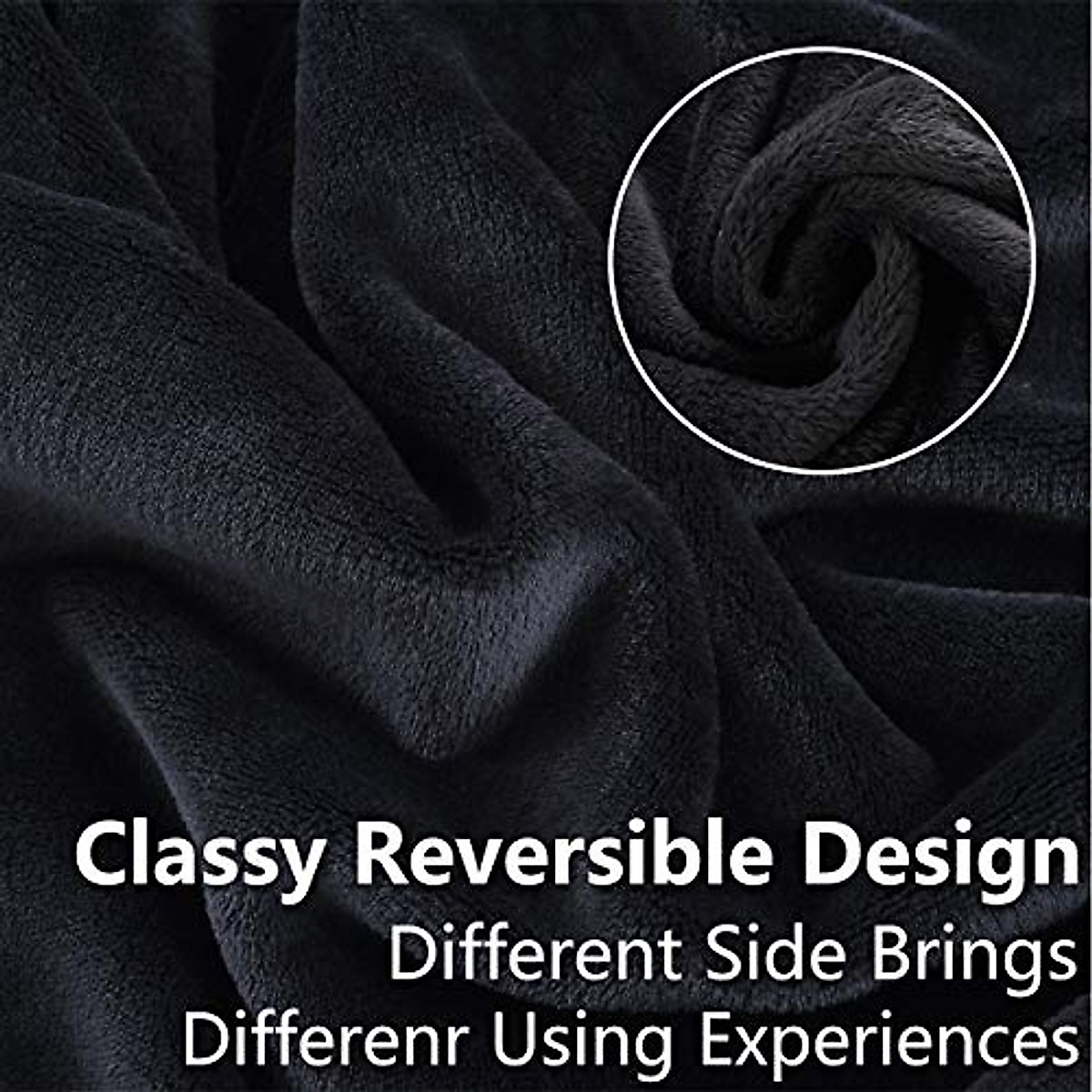 Hokly Soft Blanket Twin Size for All Season Warm Fuzzy Throw Blankets for The Bed Sofa Thermal Lightweight 350GSM Dark Grey 66"*90"