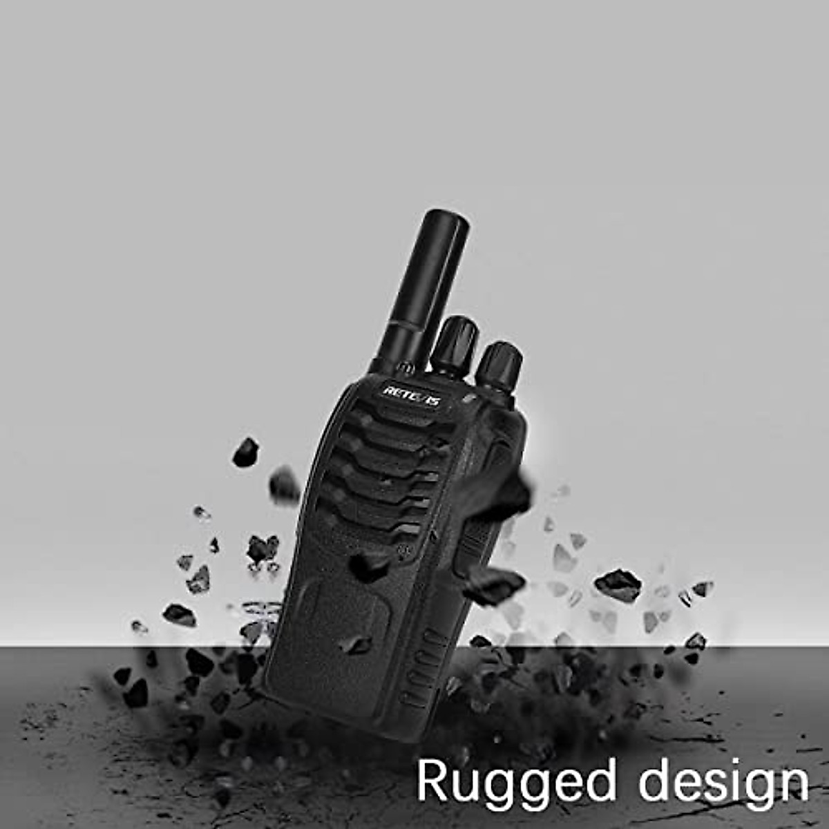 Retevis H-777 Radios Walkie Talkies Rechargeable, 2 Way Radio Long Range, Short Antenna, License-Free, LED Flashlight, Emergency Alarm(4 Pack)