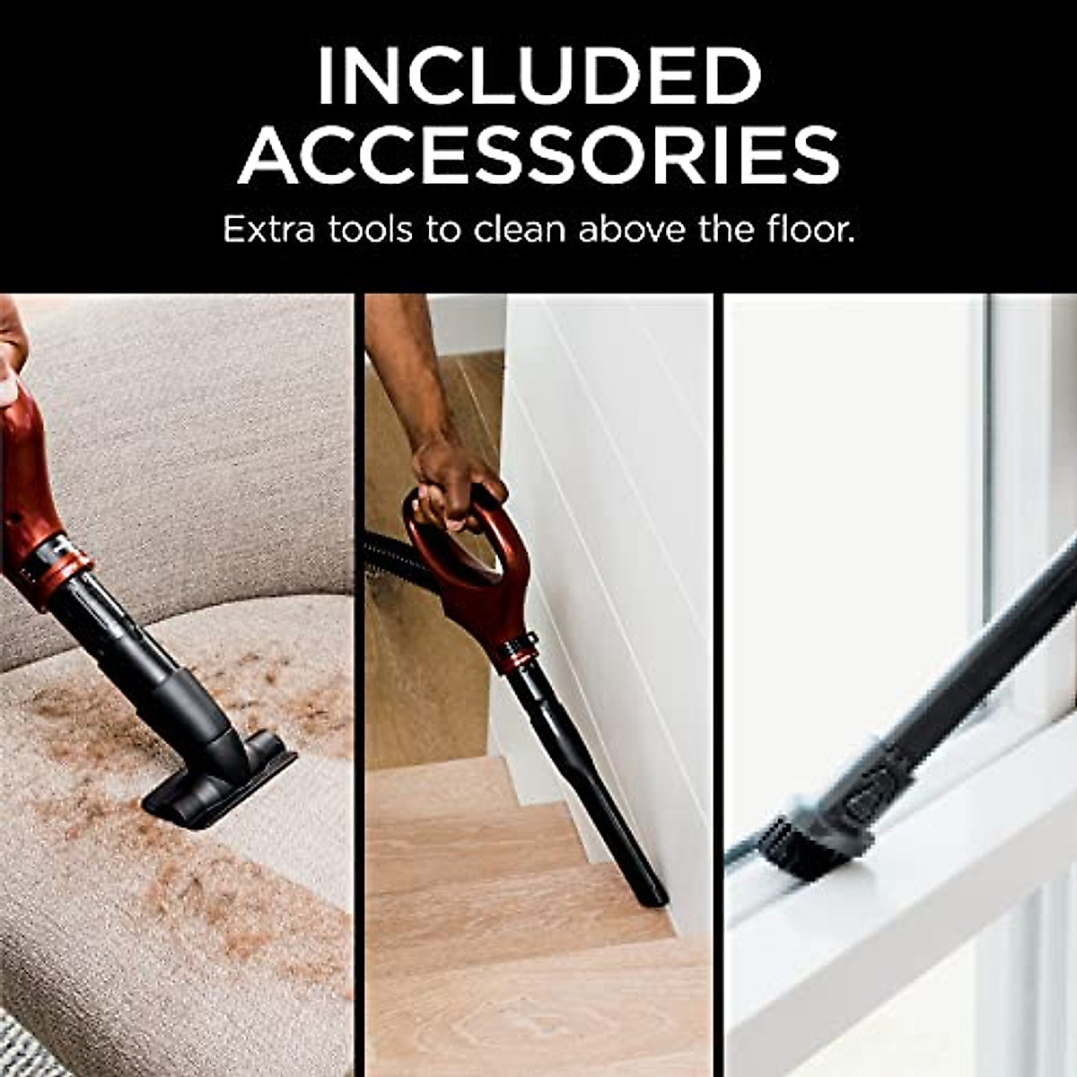 Shark ZD402 Rotator Lift-Away Upright Vacuum with PowerFins, Self-Cleaning Brushroll, HEPA Filtration, Swivel Steering, Precision Duster, Crevice Tool & Upholstery Tool, Perfect for Pets, Paprika