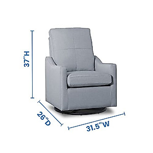 Delta Children Kenwood Glider Swivel Rocker Chair, Light Blue
