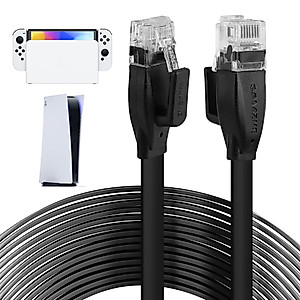 FANPL Cat 6 Ethernet Cable for Nintendo Switch OLED (Black)