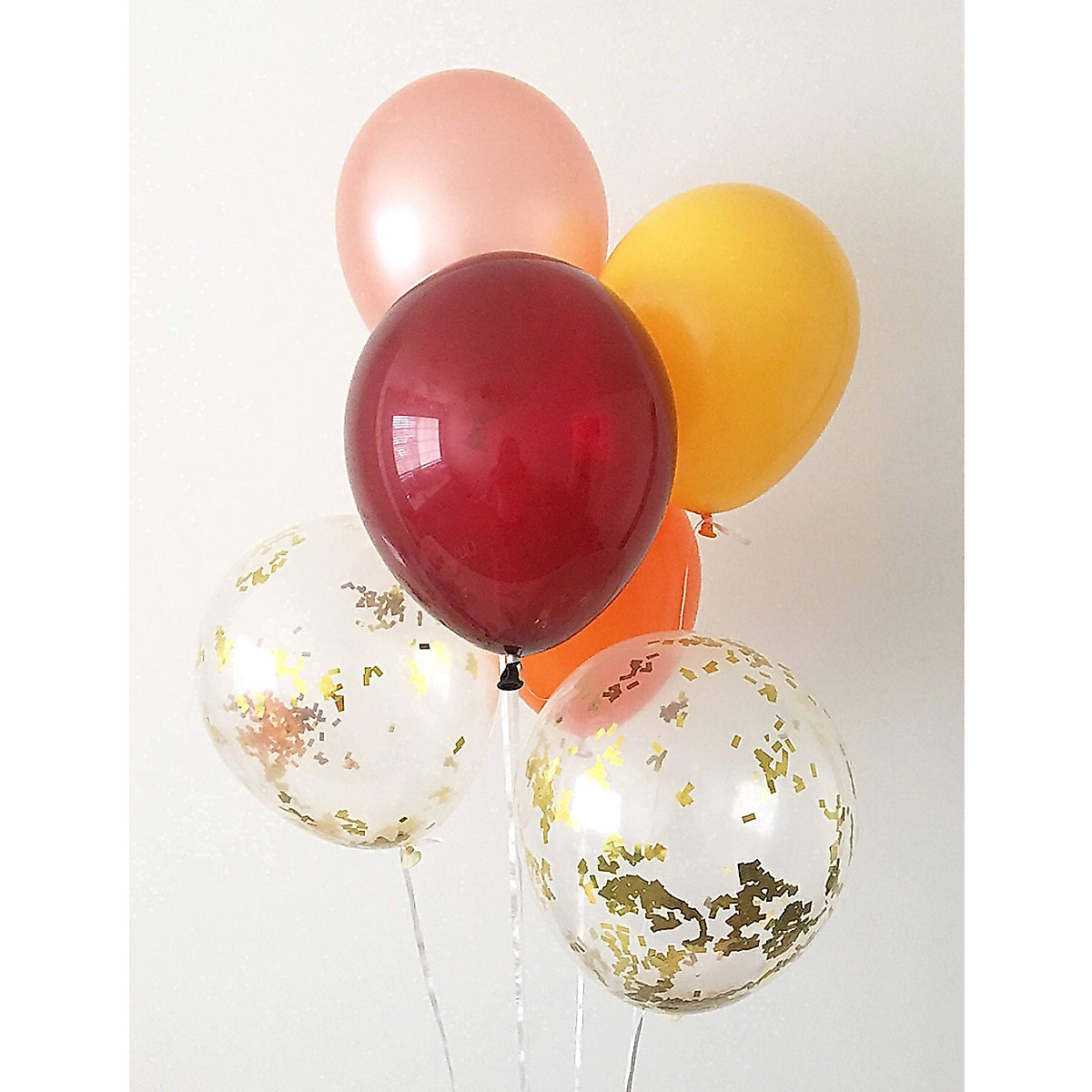 Fall Balloons/Fall Birthday Party Decorations Fall Bridal Shower Decorations/Maroon Orange Thanksgiving Decorations/Fall Weddings/20pcs Balloons Burgundy Orange Yellow Gold