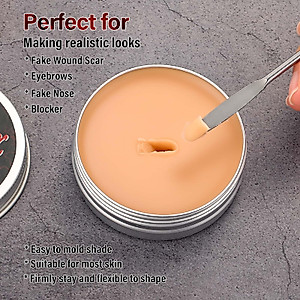 Halloween Makeup Liquid Latex SFX Makeup Kit Special Effects Makeup with Face Body Paint, Makeup Glue, Washable Fake Blood, Scar Wax, Paint Brushes for FX Clown Cosplay Costume Halloween Deco