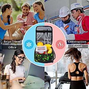 Gianlaima Octopus Sugar Funny Skull Halloween Insulated Lunch Box For Women Man, Portable Lunch Bag Reusable Cooler Tote For Office Work Travel Picnic Camping Beach