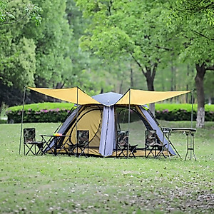 Wind Tour 2-3 Persons Instant Automatic Family Camping Tent Quick Set up Tent for Beach, Traveling, Hiking, Mountaineering, Outdoor Activities (Blue+Yellow)