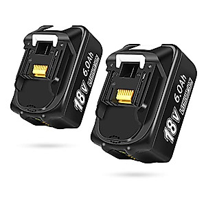 Aoasur 6.0Ah Replacement for Makita 18V Battery 2Packs,Compatible with Makita Battery18V