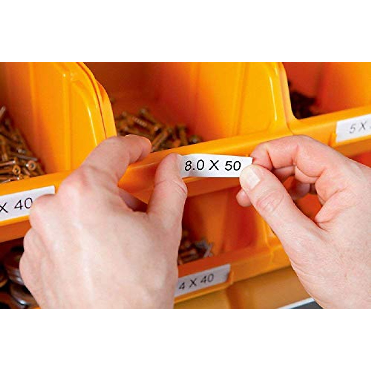 Aonomi Compatible Industrial Label Tapes Replacement for DYMO 18488 Flexible Nylon Label for DYMO Industrial Rhino 4200, 5000, 5200, 6000 Label Maker Black on White 1/2'' x 11.5' (12mm x 3.5m), 4-Pack