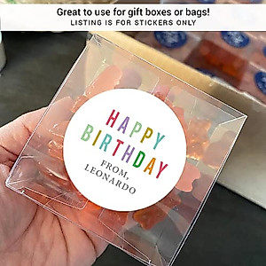 Personalized Gift Stickers, Happy Birthday Favor Stickers for Kids, Party Favor Stickers, (F7:42)