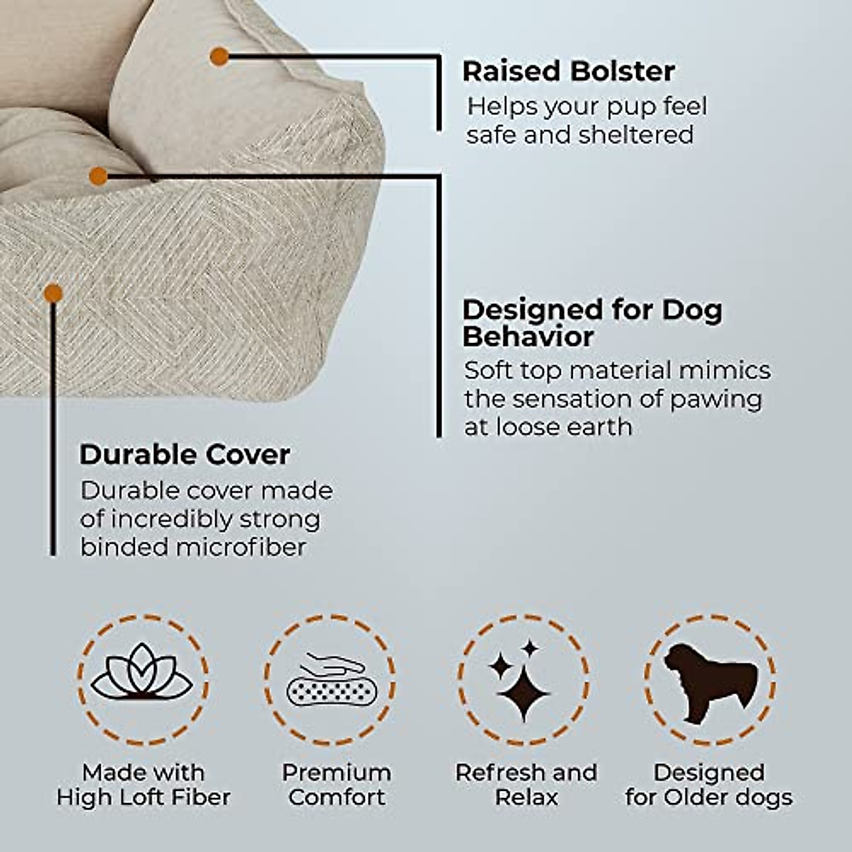 Bowsers Natura Woven Scoop Dog Bed M