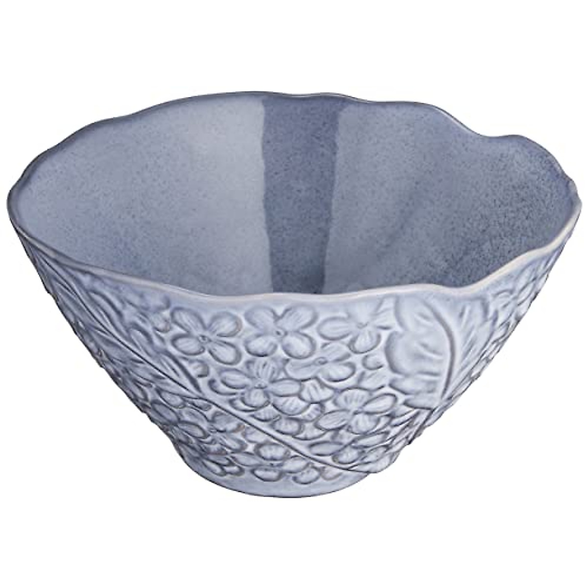 Aito Seisakusho 267822 Lien Salad & Fruit Bowl, Dish, Diameter Approx. 7.1 x Depth 6.7 inches (18 x 17 cm), L, Gray, Mino Ware Made in Japan