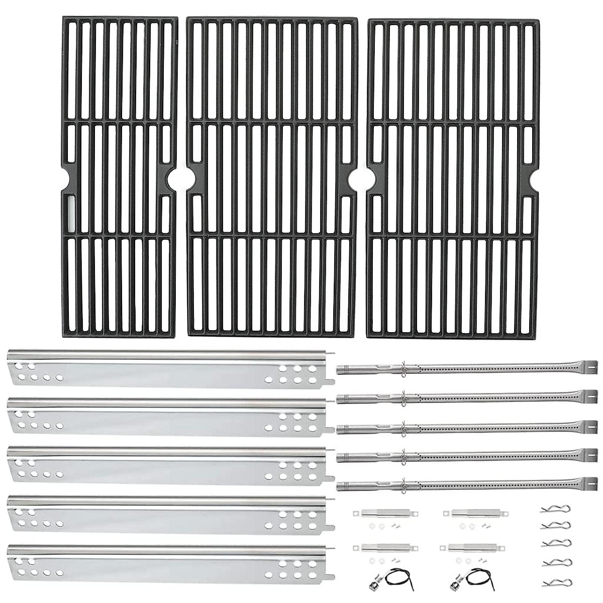 SUONA Grill Replacement Parts for Charbroil Performance 5 Burner 463347518 463347519 463335517 463342119 463347418 G470-0004-W1 G470-0004-W1A G470-0002-W1 Cooking Grate Heat Plates Burner Tube Kit