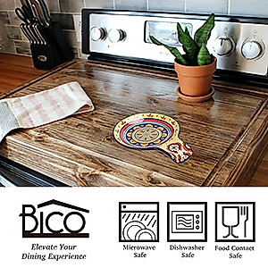 Bico Tunisian Ceramic Spoon Rest, House Warming Gift, Dishwasher Safe