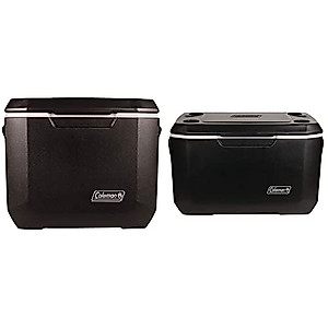 Coleman Rolling Cooler | 50 Quart Xtreme 5 Day Cooler, Black & Cooler | Xtreme Cooler Keeps Ice Up to 5 Days | Heavy-Duty 70-Quart Cooler