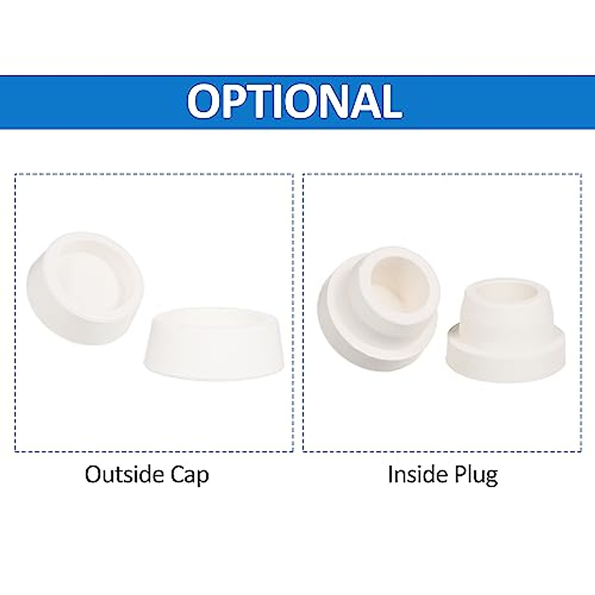 XIXIAN 2-Pack Outside Pool Ladder Bumpers for Inground Pool,Pool Ladder Rubber End Caps Fit 1.9'' Standard Swimming Pool Ladder Tubing