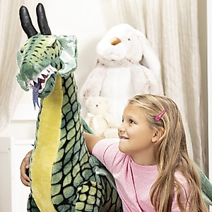 Melissa & Doug Lifelike Plush Giant Winged Dragon Stuffed Animal (36 x 40.5 x 16 in)