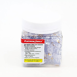 Platinum Tools Ezex44 Connector 100/Jar Accessory Box (202044J)