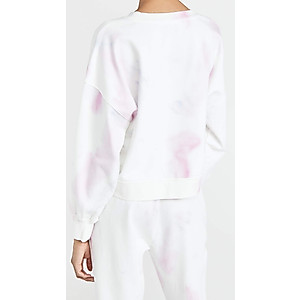 PAIGE Women's Lisbet Light Weight Relaxed Sweatshirt, Fuschia Multi, L