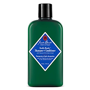 Jack Black - Double-Header Shampoo + Conditioner - PureScience Formula, Coconut Oil and Kelp Extract, Sulfate-Free, Removes Oil and Product Buildup, Lightly Conditions and Soothes, 16 Oz