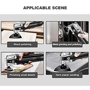 SING F LTD 2Pcs Oscillating Multi-Tool Triangular Sanding Pads 90mm Hook & Loop Sanding Disc Pads Compatible with Dewalt Stanley Bosch