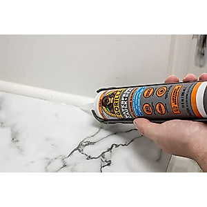Gorilla Waterproof Caulk & Seal 100% Silicone Sealant, 10oz Cartridge, Clear (Pack of 1)