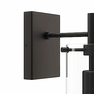 Modway Skylark Wall Sconce in Clear Black, 5 x 8.5 x 17